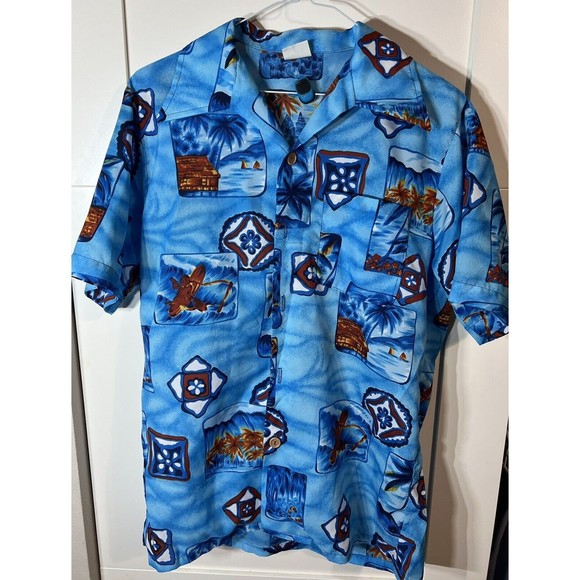 Kmart | Shirts | Vintage 7s 80s Kmart Hawaiian Button Shirt Floral All ...